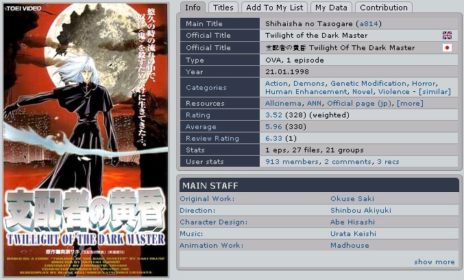 지배자의 황혼 (twilight of the dark master, 1998년)[OVA]_RS.Ter 온디스크